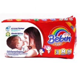 BEBIN DIAPERS M #3 36'S